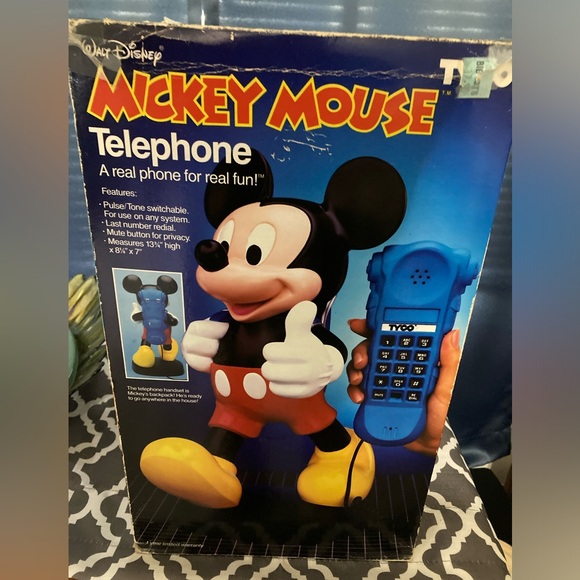 Disney | Other | Vintage Tyco Mickey Mouse Backpack Phone 986 | Poshmark